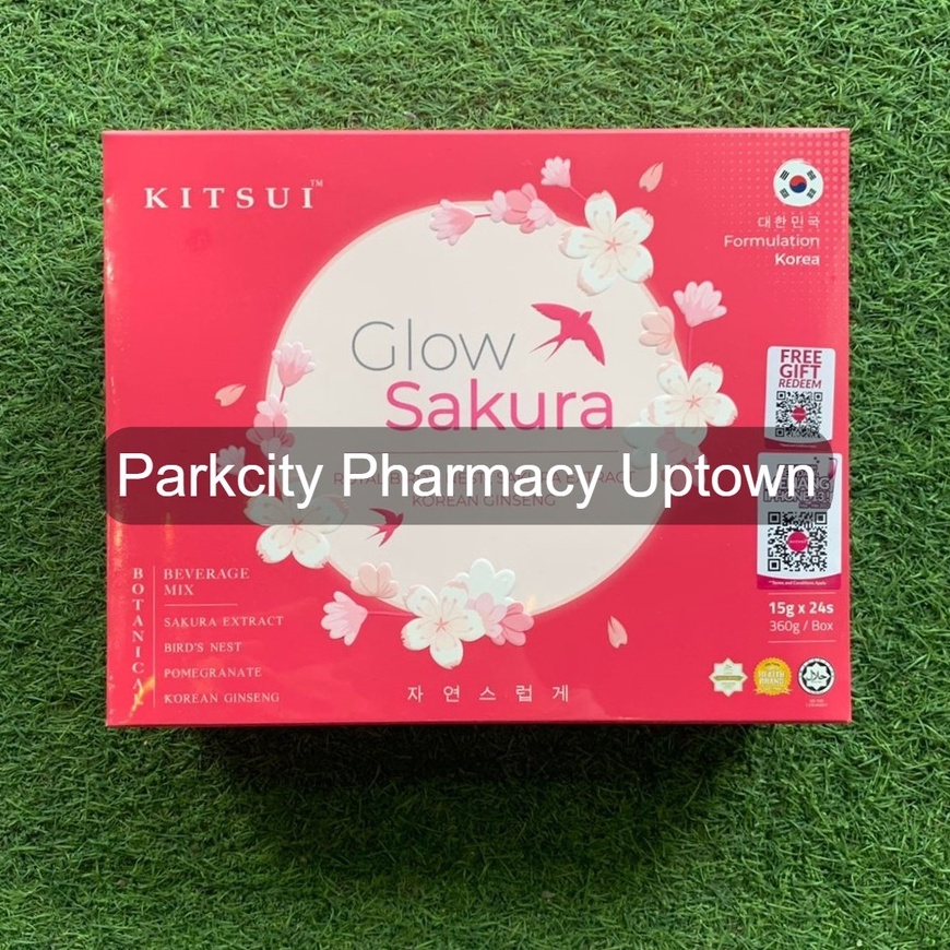 Kitsui Glow Sakura 15g x 24's (Royal Bird Nest, Sakura Extract & Korean ...