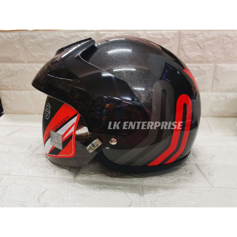 HELMET XDOT HALF CUT DESIGN - ( CRUISER ) | Shopee Malaysia