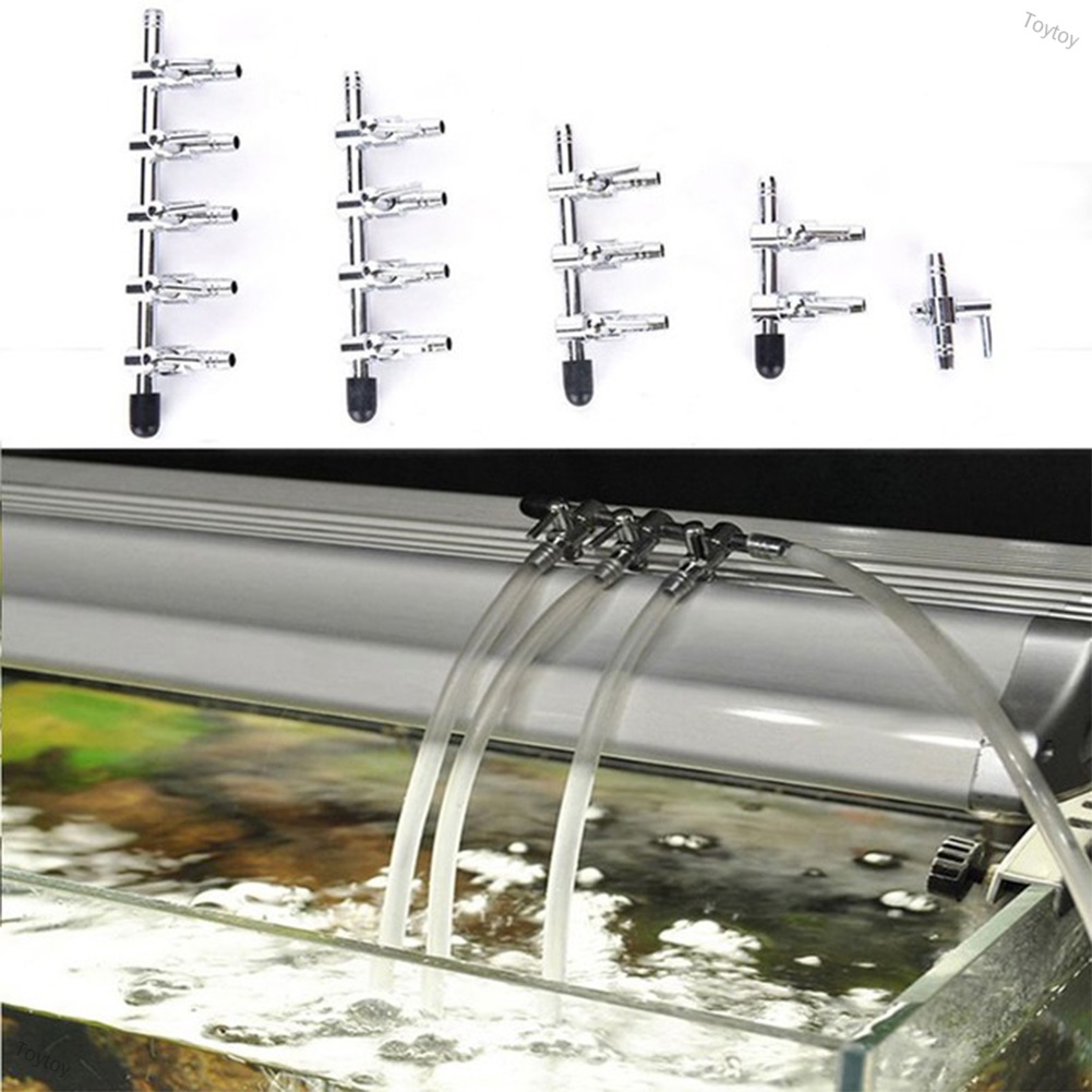 Stainless Steel Aquarium Tank Air Pump Air Flow Splitter Air Flow Tube ...