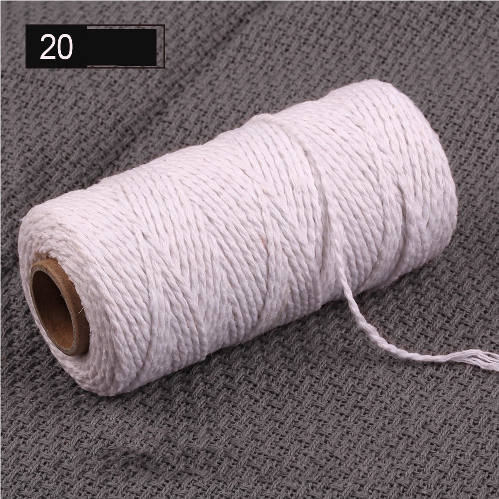 100m Long/100Yard Pure Cotton Twisted Cord Rope Artisan String Crafts ...
