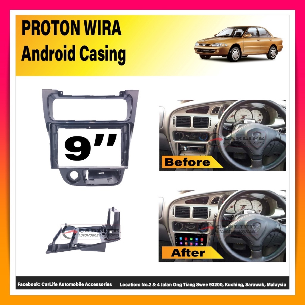 Proton Wira 9" Android Player Casing | Shopee Malaysia