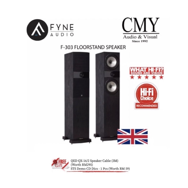 Fyne Audio F303 6″ Floorstanding Speakers | Shopee Malaysia