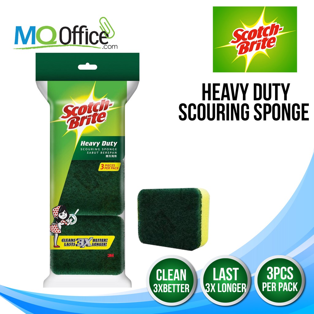 3M Scotch Brite 21-3 Scouring Sponge Antibacterial (3pc / Pack) Sponge ...