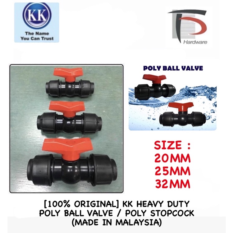 [100% ORIGINAL] KK HEAVY DUTY POLY BALL VALVE / POLY STOPCOCK (MADE IN ...