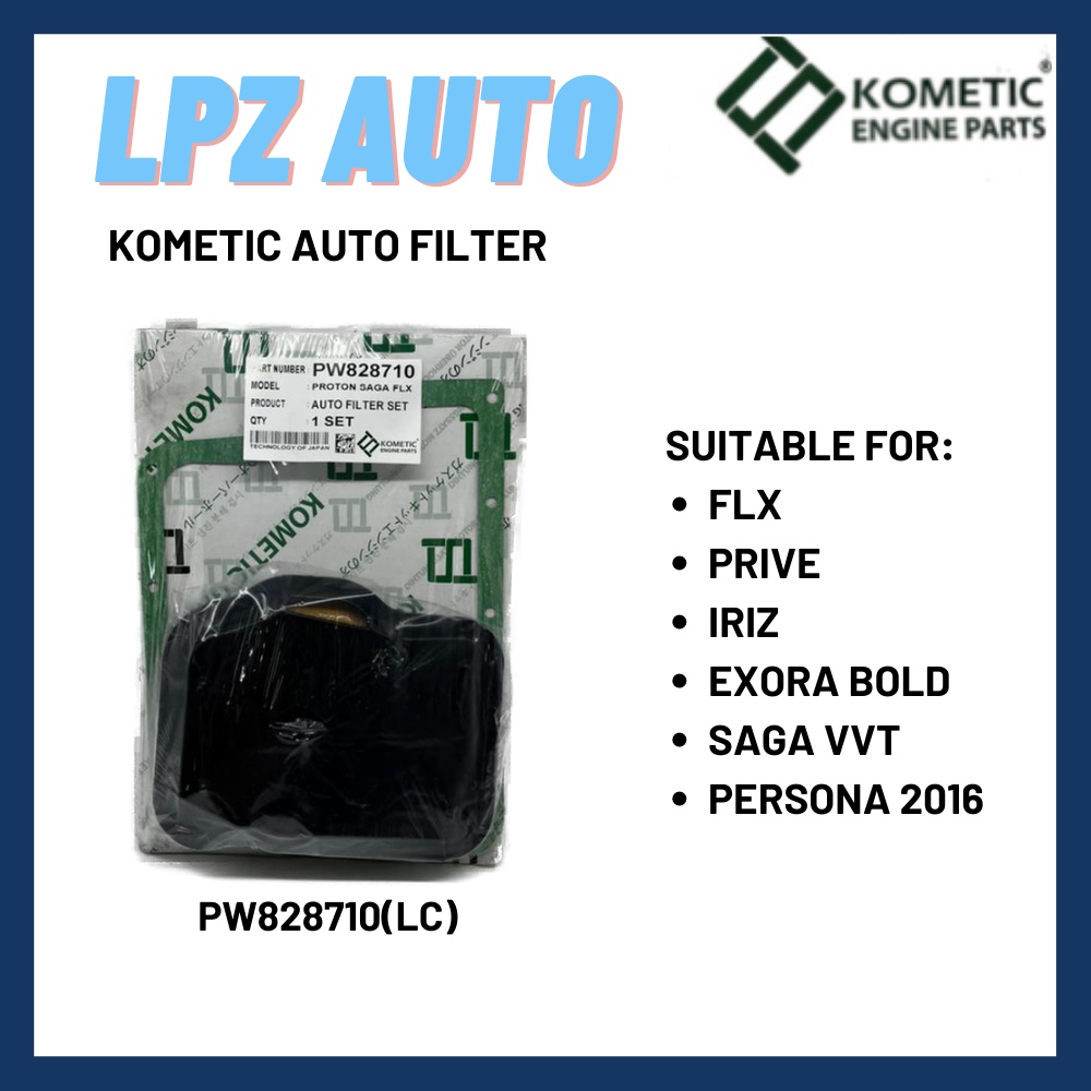 PROTON SAGA FLX AUTO TRANSMISSION FILTER&GASKET ATF (PW828710 LC ...