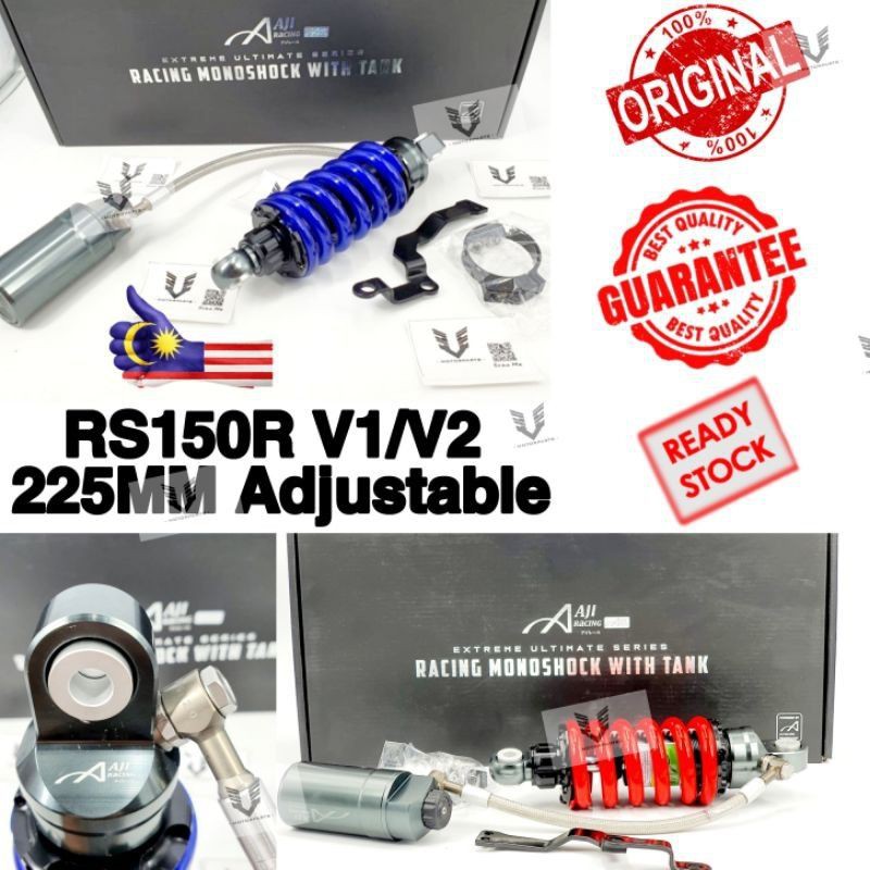 Honda RS150 V1/V2 Racing Monoshock With Tank 225MM Adjustable Gas ...