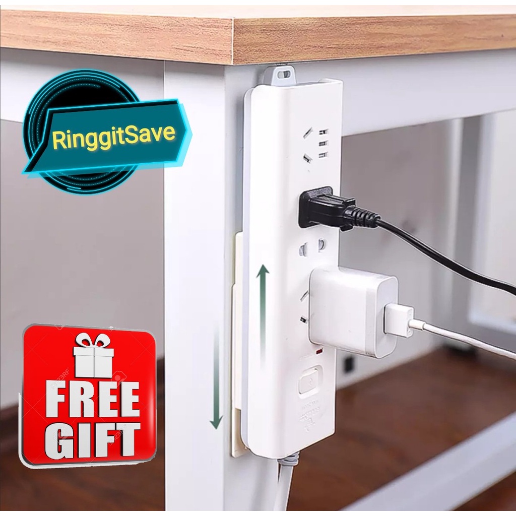 Socked Holder Fixed on the wall no trace no perforation power strip ...