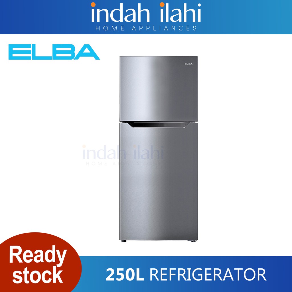 Elba 250L Fridge Refrigerator Peti Sejuk 2 Pintu ERG2521 ER-G2521(SV ...