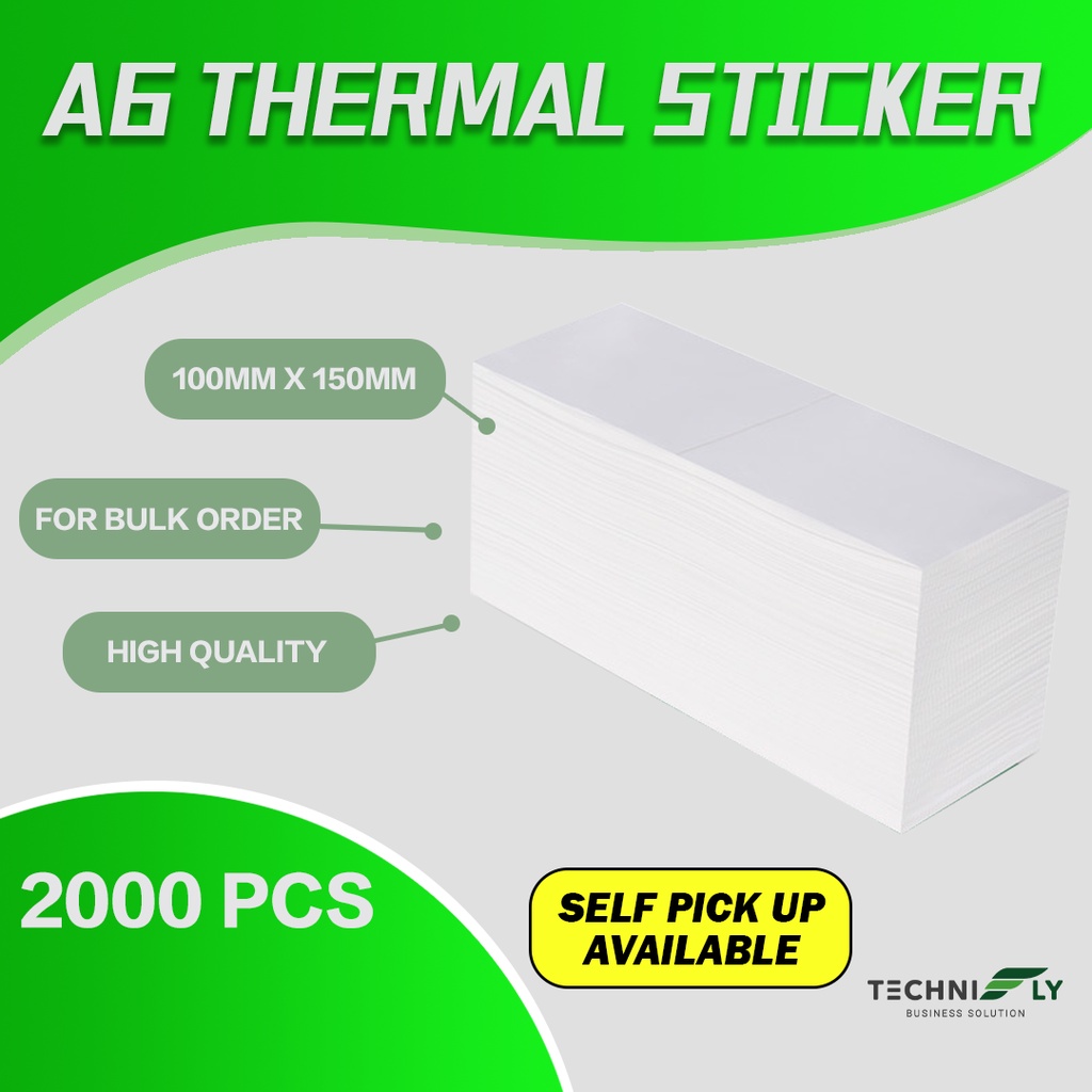 Thermal Sticker A6 2000PCS Stack Fanfold 100*150mm High Quality Barcode ...