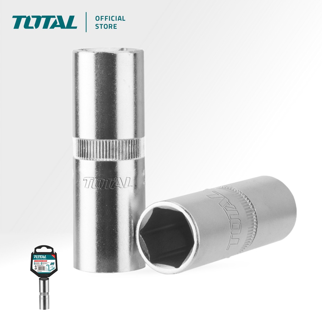 TOTAL Spark Plug Socket With Rubber Insert/Retainer Using Wrench for ...