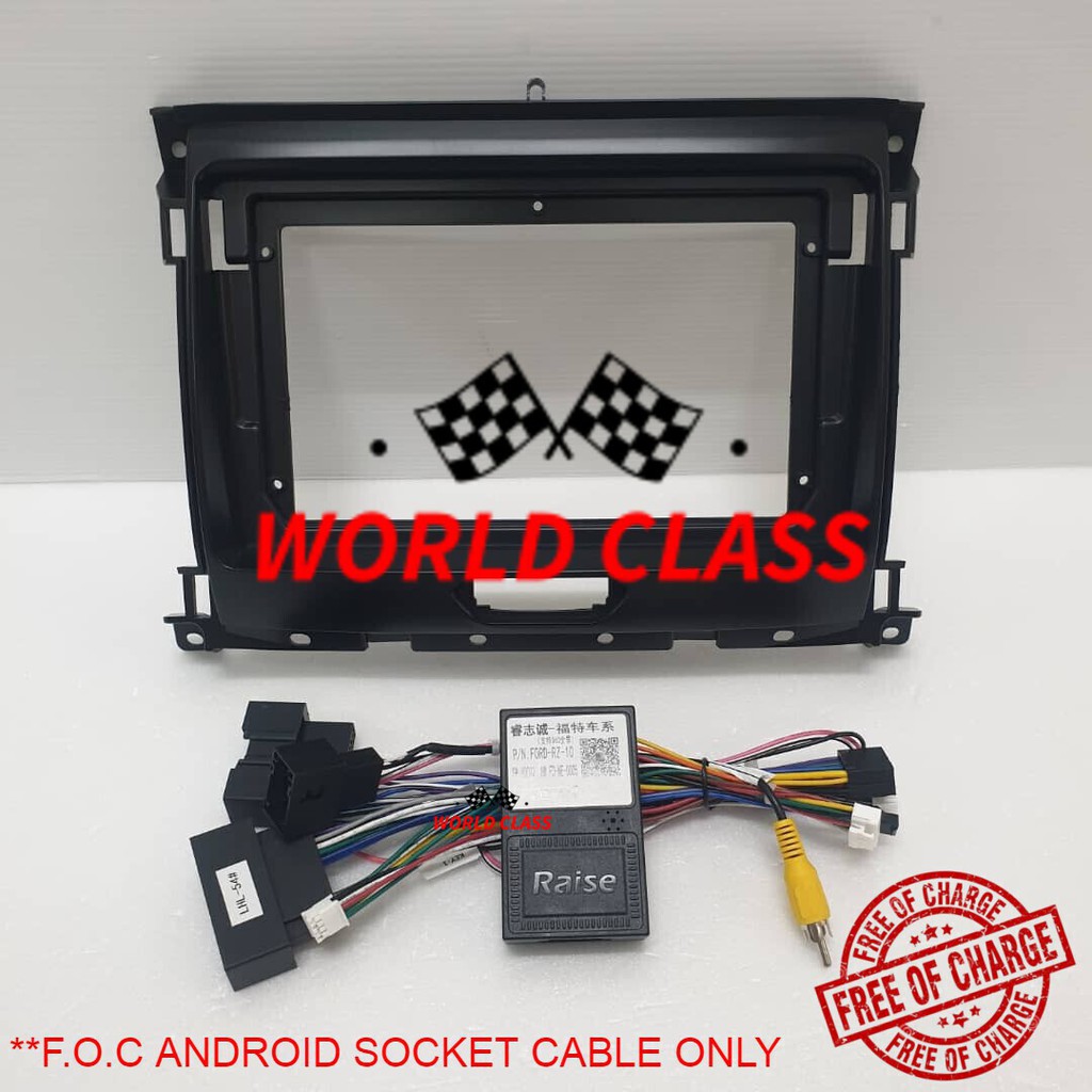 FORD RANGER T8 2019-2021 9" ANDROID CASING WITH CANBUS (FOC PLUG N PLAY ...
