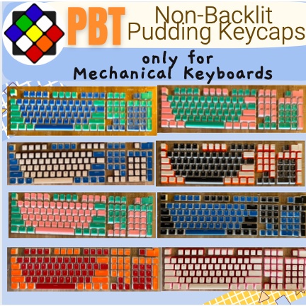 PBT Non-Backlit Pudding Keycaps for Mechanical Keyboard Double Shot ...