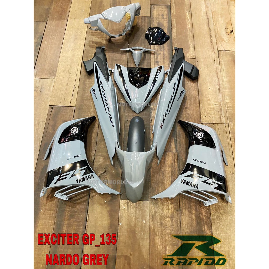 COVERSET RAPIDO YAMAHA EXCITER GP - 135 NARDO GREY LC135 4S V4 V5 V6 V7 ...