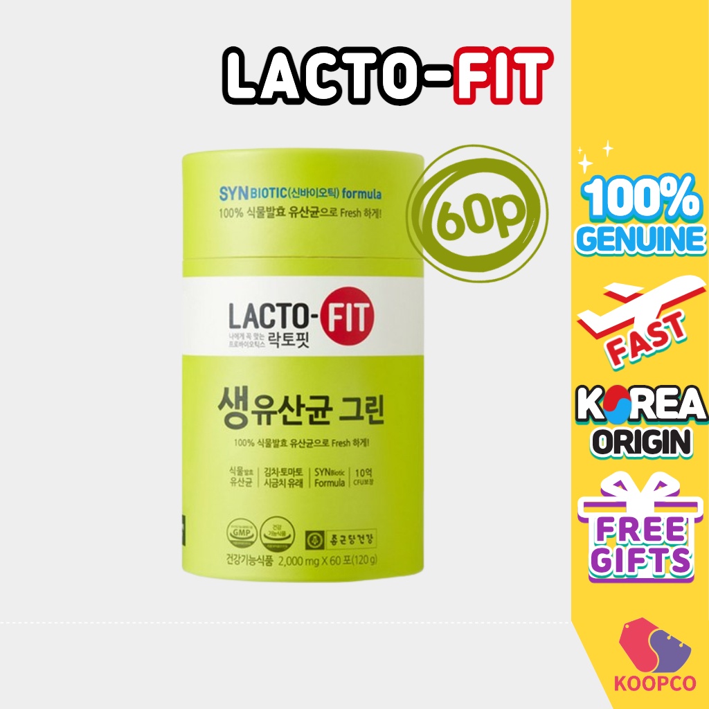 LACTO-FIT Probiotics Green 60pcs / Korea's Popular Health Supplement ...