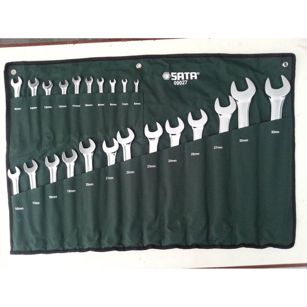 SATA 09027 Metric Combination Wrench Set 23Pcs (6mm-32mm) | Shopee Malaysia