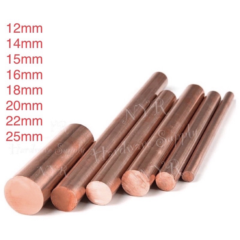 Copper Rod 12mm 14mm 15mm 16mm 18mm 20mm 22mm 25mm Copper Round Bar ...
