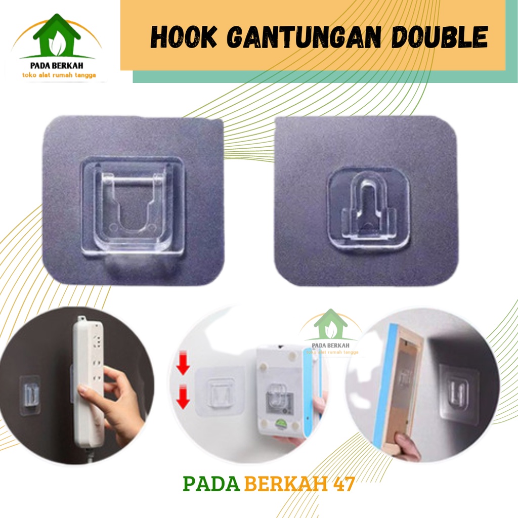GANTUNGAN Stick-on Hook Stick-On Hanger 1 Set Socket Hook Hanger Plus ...