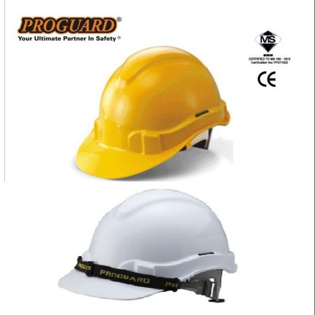PROGUARD Safety Helmet SIRIM CERTIFIED Yellow / White | Shopee Malaysia