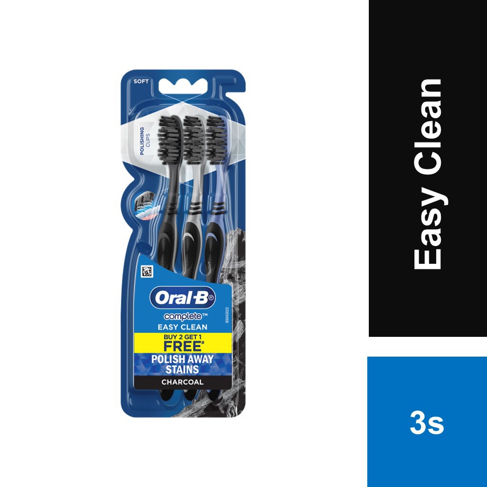 Oral-B Easy Clean Charcoal Toothbrush 3s | Shopee Malaysia