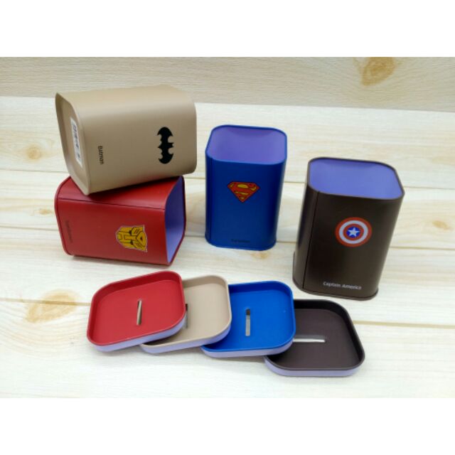 COIN BOX superhero Cartoon money coin box children piggy bank tabung ...