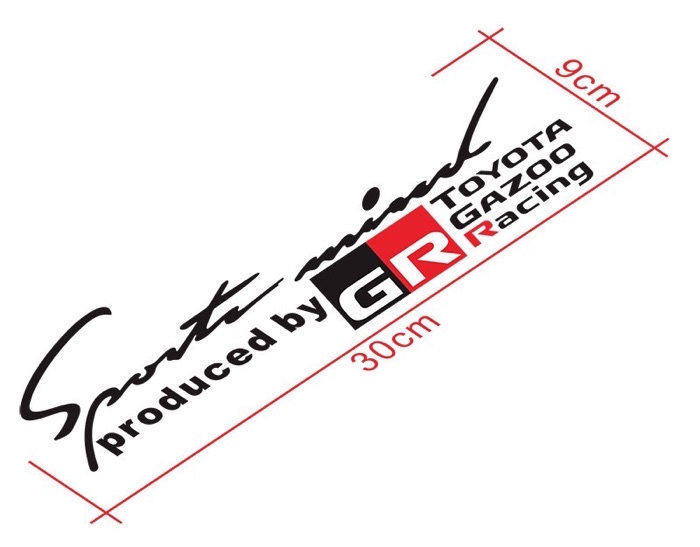 toyota GR gazoo racing car sticker bonet stiker kereta bumper body ...