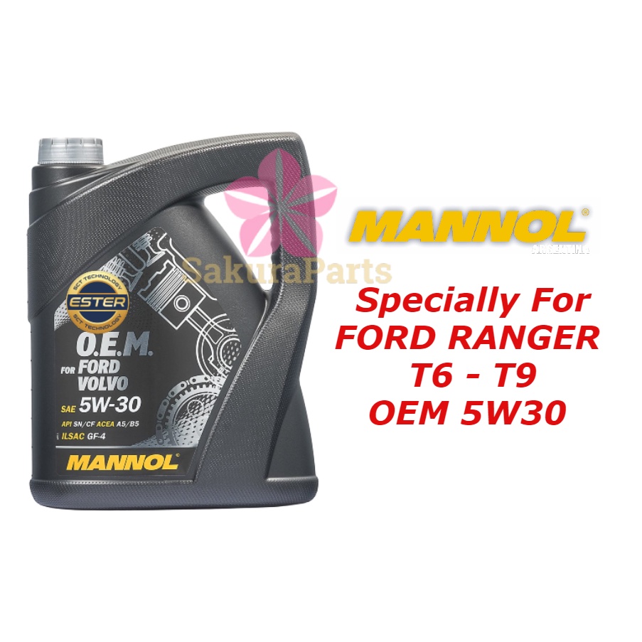MANNOL 7707 OEM Ford Volvo 5w30 Fully Synthetic Engine Oil 4L - Specially For Ford Ranger T6 ...