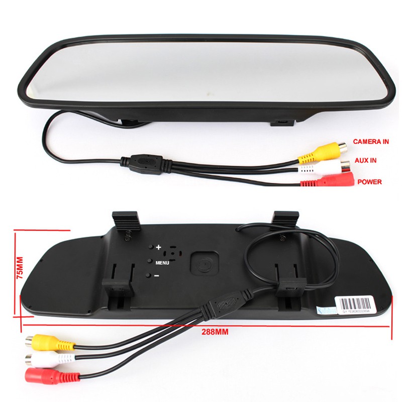 Auto Parking Monitor LED Night Vision Reversing CCD Car Rear View ...