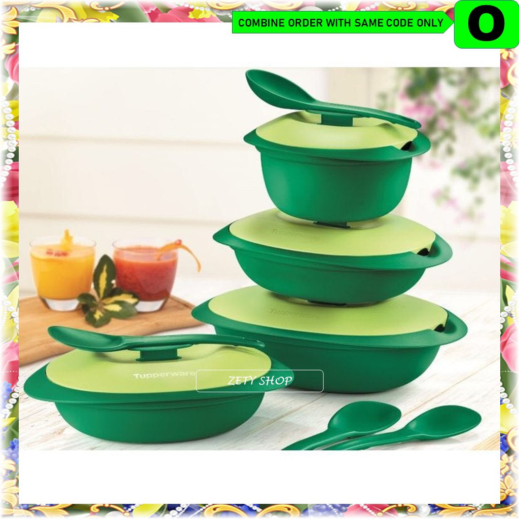 SET HIDANGAN TUPPERWARE | TUPPERWARE SERVING SET (GREEN) | Shopee Malaysia