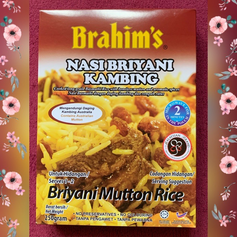 Brahim's Nasi Briyani Kambing 250g Expiry:25/5/2022 | Shopee Malaysia