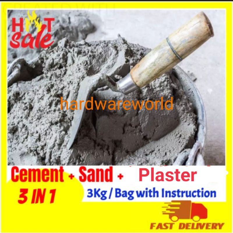 3in1 Simen+Pasir+Plaster Campur / Ready Mix Cement 3 in 1 | Shopee Malaysia