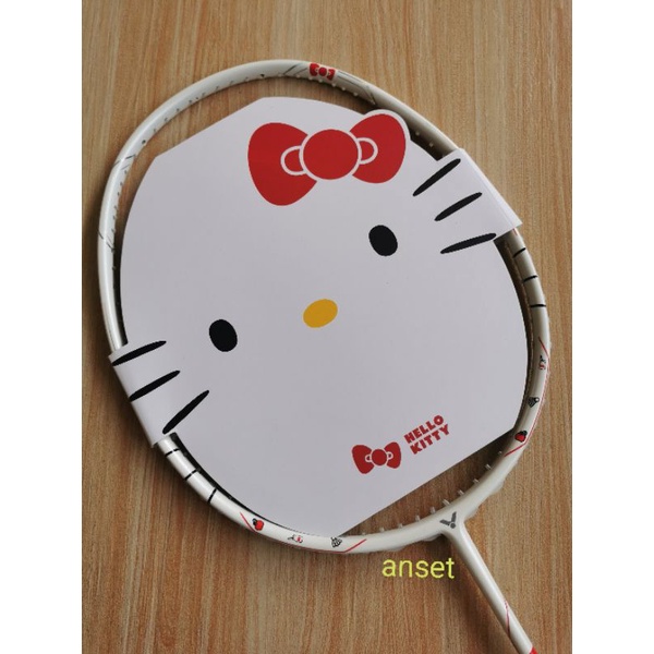 VICTOR HELLO KITTY LIMITED EDITION BADMINTON RACKET FREE String +Grip ...