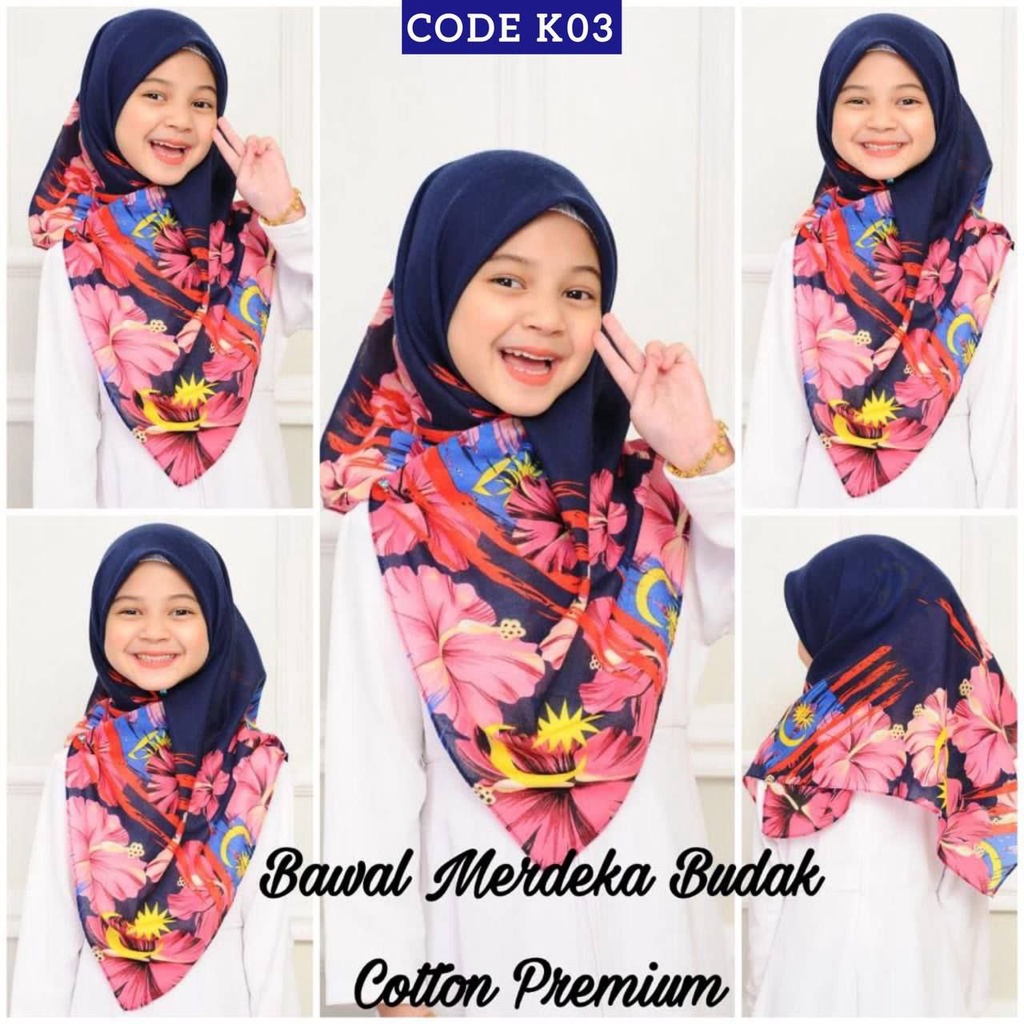 Tunik.my Cik Bawal Kids Tudung Merdeka | Shopee Malaysia