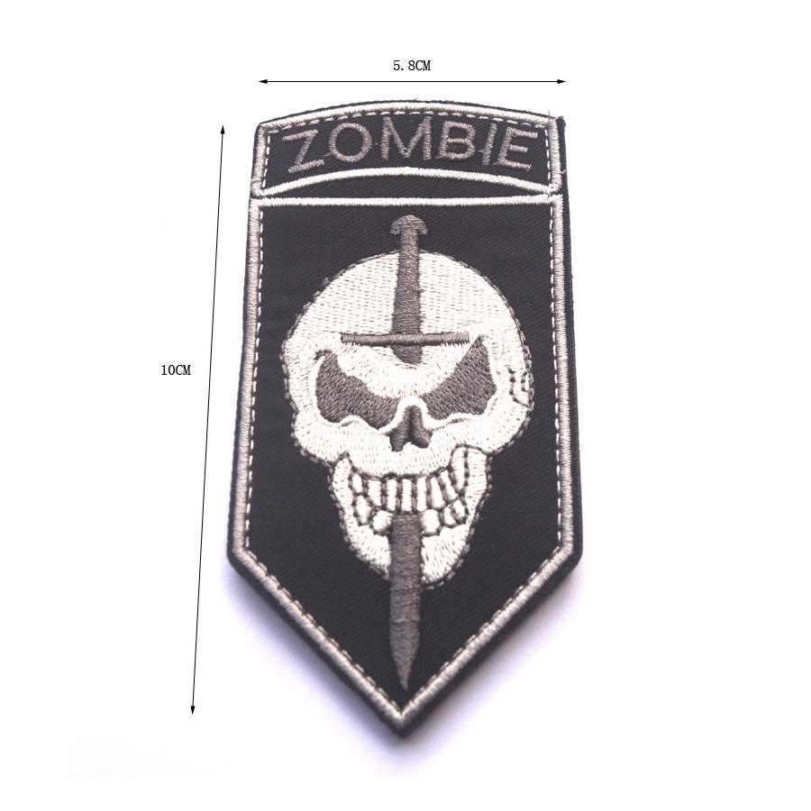 Zombie Hunter IFF PVC Military Tactical Patch Badges Emblem Applique ...