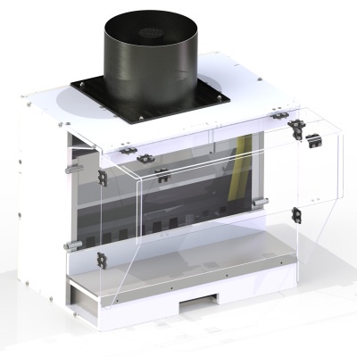 Airbrush Spray Booth - Water Fall Circulating Type with LED 40cm wide ...