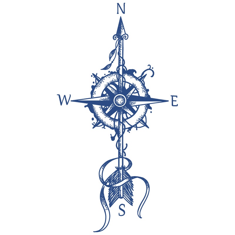 2022 herbal new tattoo arm compass waterproof simulation lasts 15 days ...