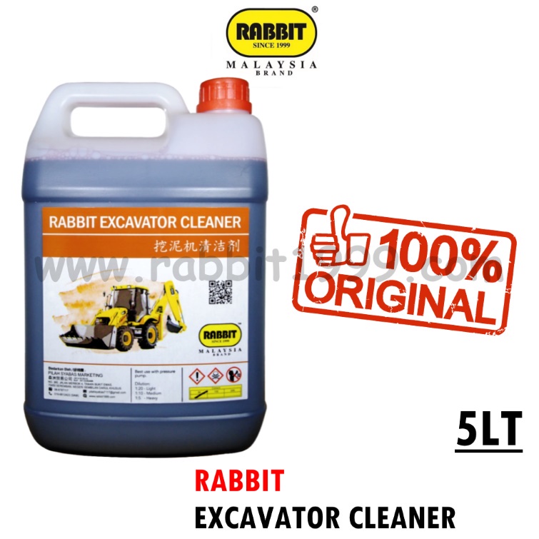 RABBIT EXCAVATOR CLEANER - 5Lt - jcb cleaner / SUPER Degreaser Spray ...