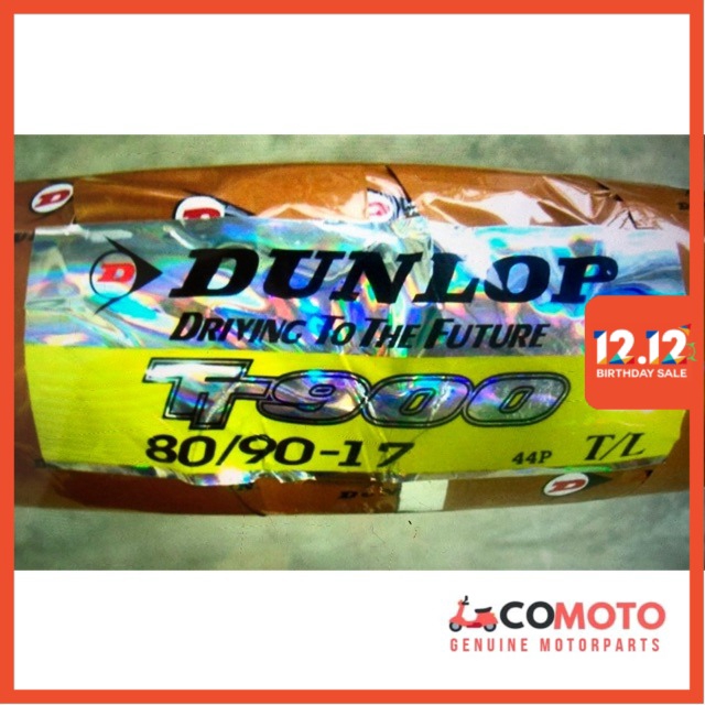 Dunlop TT900 Tubeless tyre tire 70x90/17 80x90/17 90x80/17 | Shopee ...