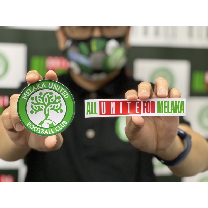 STICKER MelakaUnitedfc 8x8 and STICKER AllUniteForMelaka 14x4 | Shopee ...