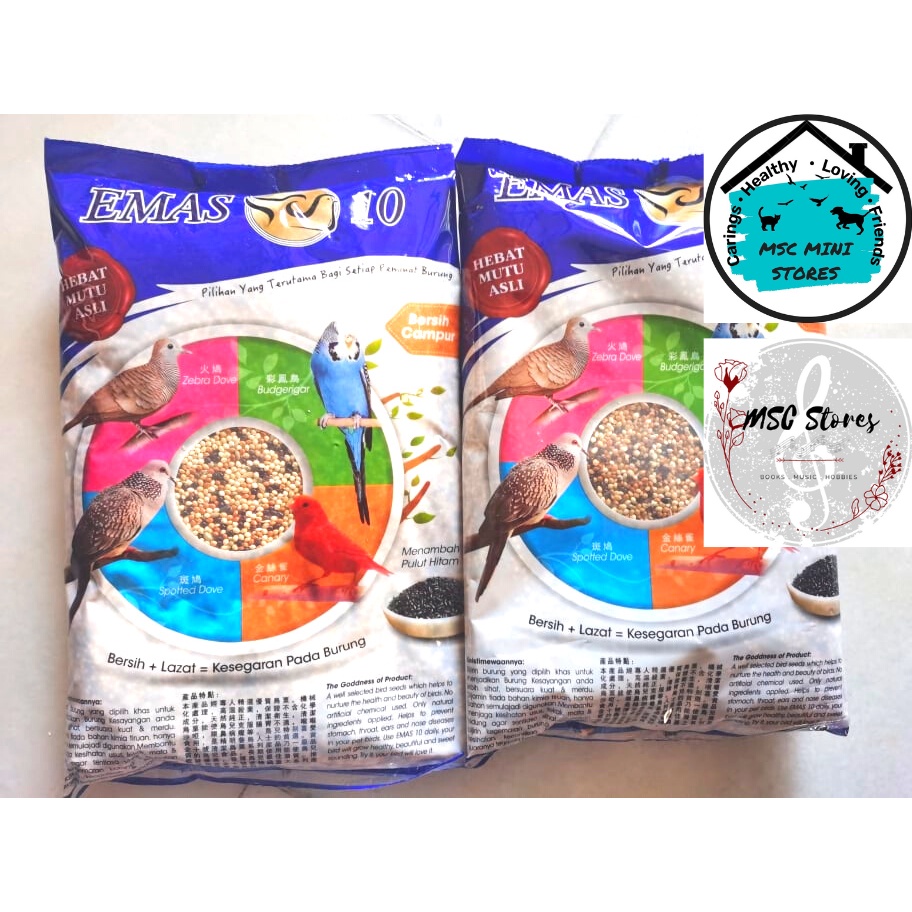 [READY STOCK]Emas10 Biji Campuran Millet 1kg|Makanan Burung Sihat|Clean ...