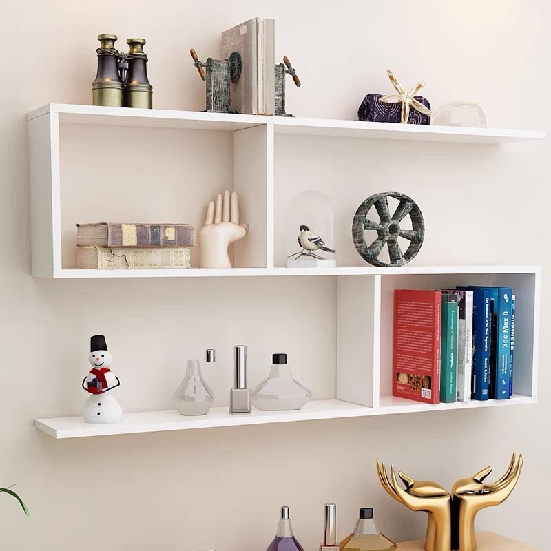 Wall Shelf 3 pcs / 4 Pcs / 7 Pcs Set Creative Word Partition Bookshelf ...