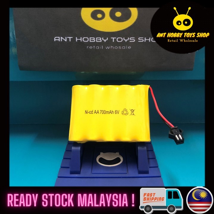 Battery Ni-Cd AA 700 mAh 6V for RC Car , RC Truck , Double EE | Shopee ...