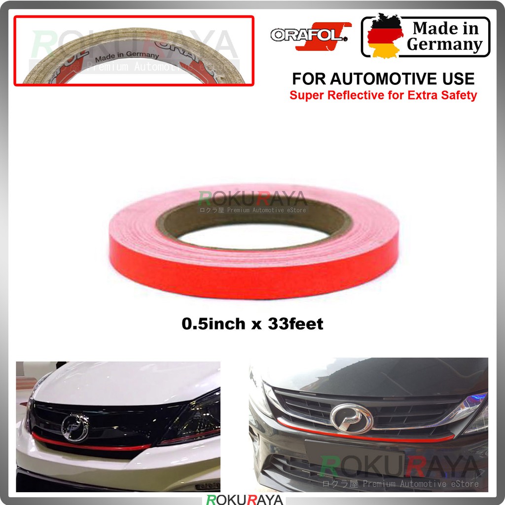[ORAFOL GERMANY] Perodua Myvi GT Nismo Redline Universal Reflective ...