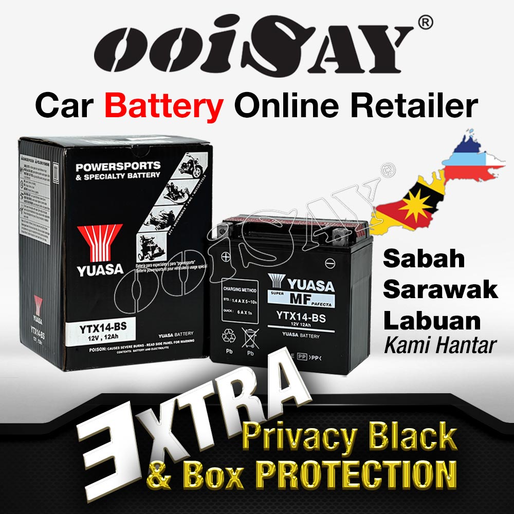 YUASA YTX14-BS (MF) - Motorcycle Battery - Naza Blade 650 BMW F800GT ...