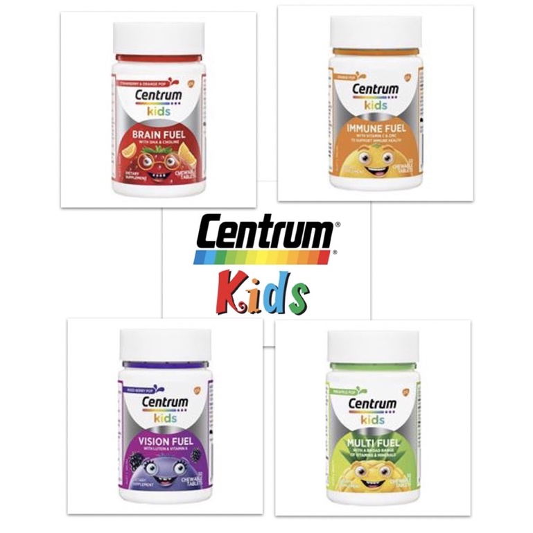 Centrum Kids Multi / Immune / Brain/ Vision Fuel 50 Chewable Tablets ...