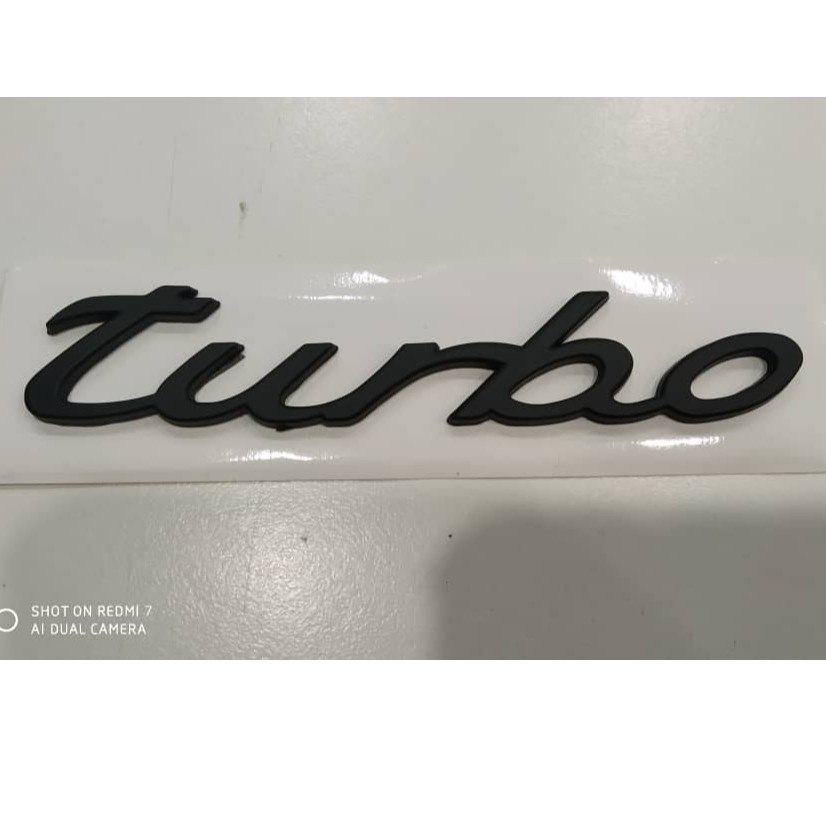 [READY STOCK !!! ] Porsche Turbo Emblem Logo matt black | Shopee Malaysia