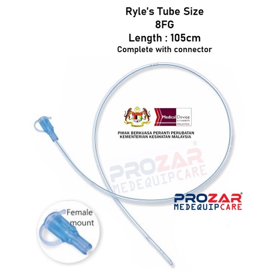 RYLES TUBE 6,8,10,12,14,16 FG LENGHT 105CM FOR ENTEREL FEEDING ...