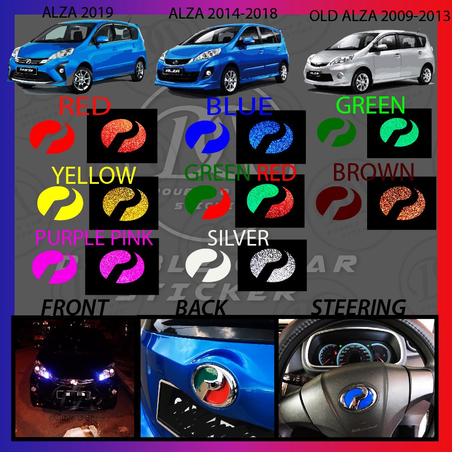 ULTRA THIN PERODUA LOGO CAR STICKER FOR ALZA KI00032 | Shopee Malaysia
