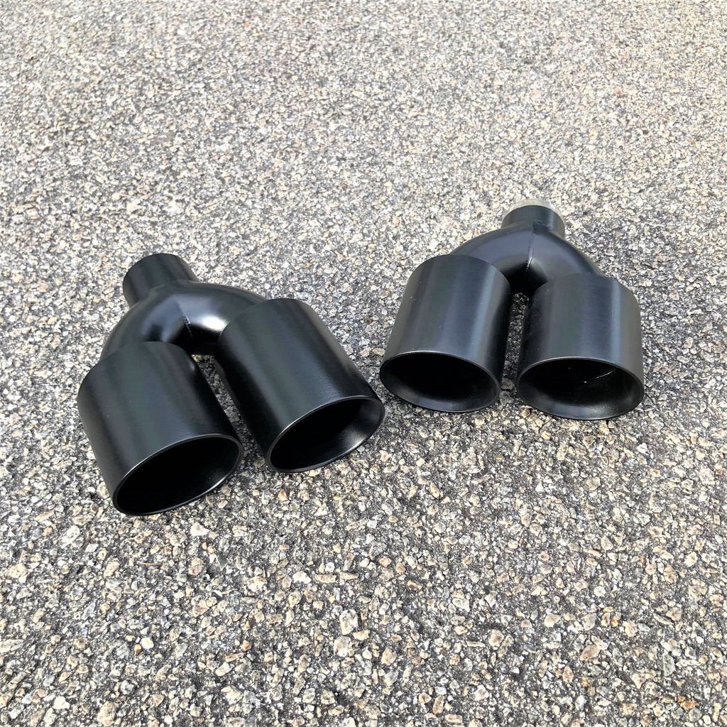 Branded Dual Stainless Steel Tip Exhaust Ekzos Black Powder Coated | Shopee Malaysia