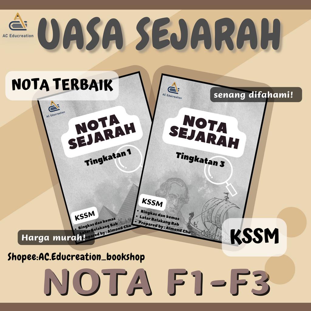 NOTA SEJARAH TINGKATAN 1 - 3 KSSM [Malay Version] #NOTA RINGKAS #MUDAH DIFAHAMI #UASA # NOTA ...