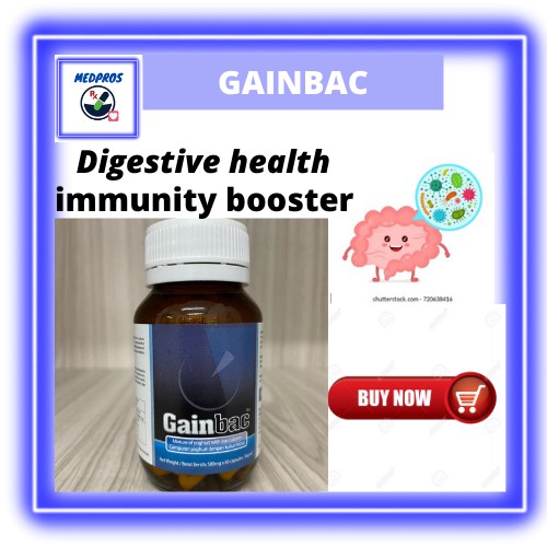 MEDPROS Gain Bac 500mg 60 Capsules (Gainbac) probiotics, kuman bagus ...